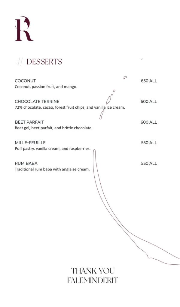 Rossini Menu – Rossini Restaurant